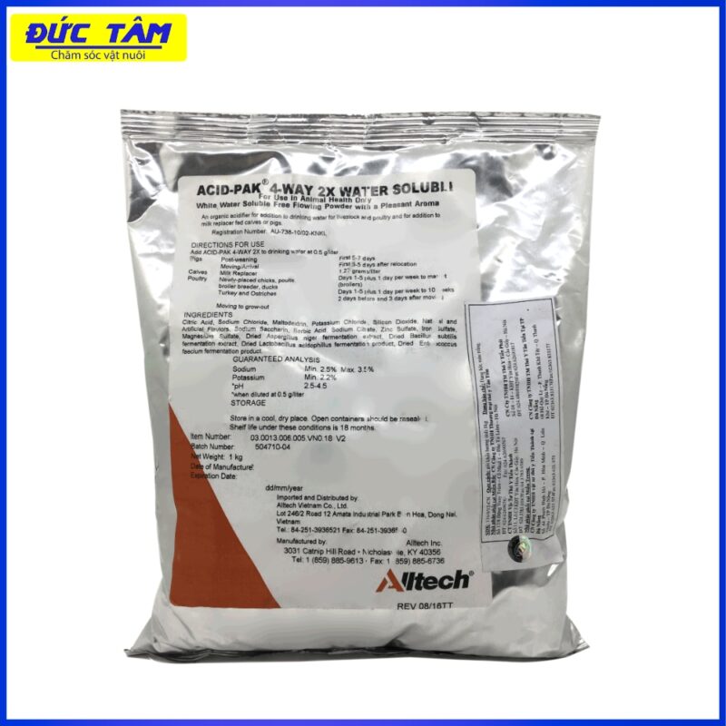 ACID PAK 4 WAY 2X WATER SOLUBLE – Thú y Đức Tâm